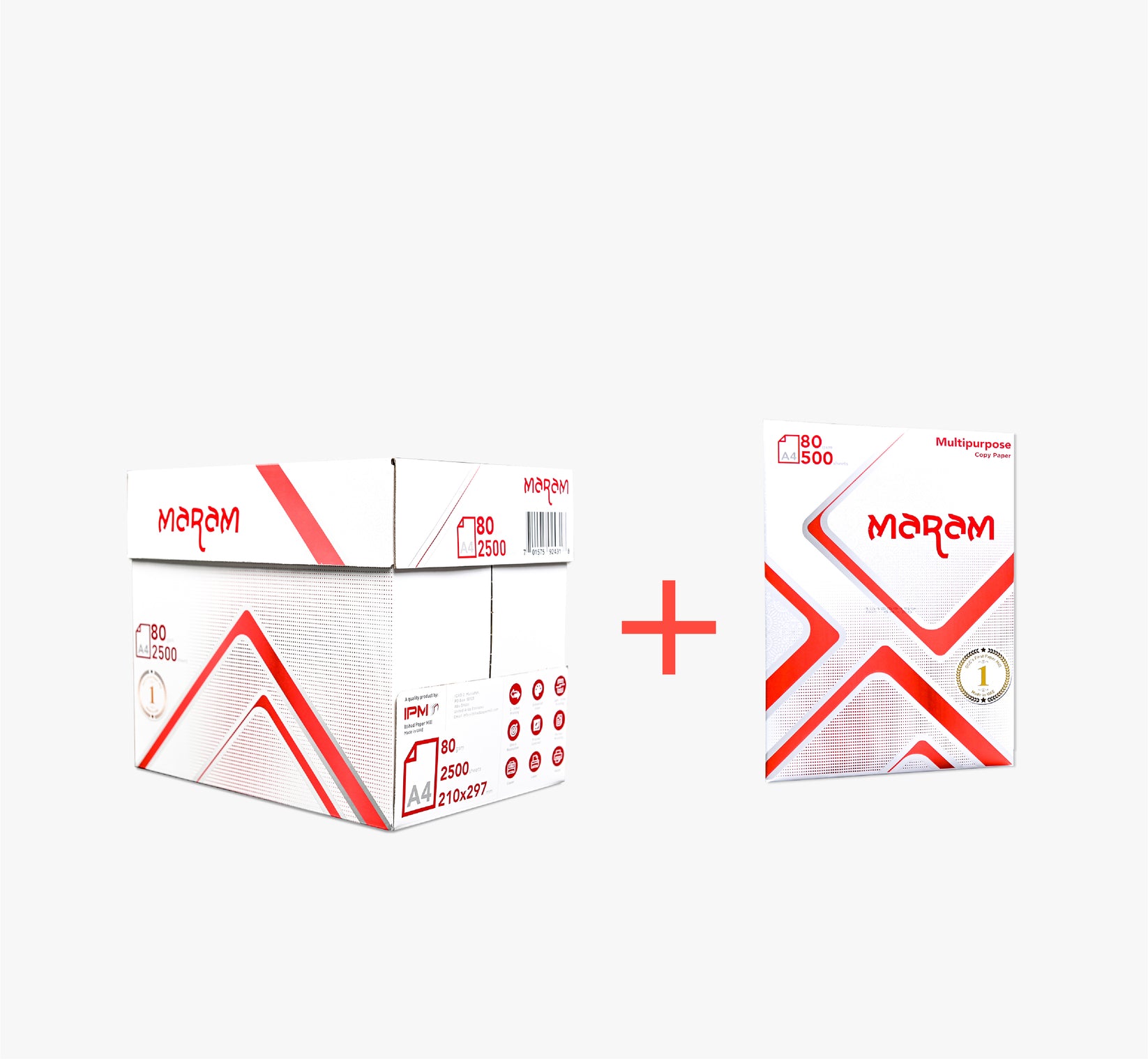 Maram Photocopy A4 Paper Carton with 1 Ream FREE – Stationery Online KW