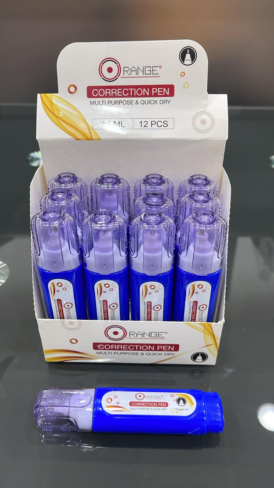 Orange® Fine Point Correction Pen, 12ml Pack of 12's – Stationery Online KW