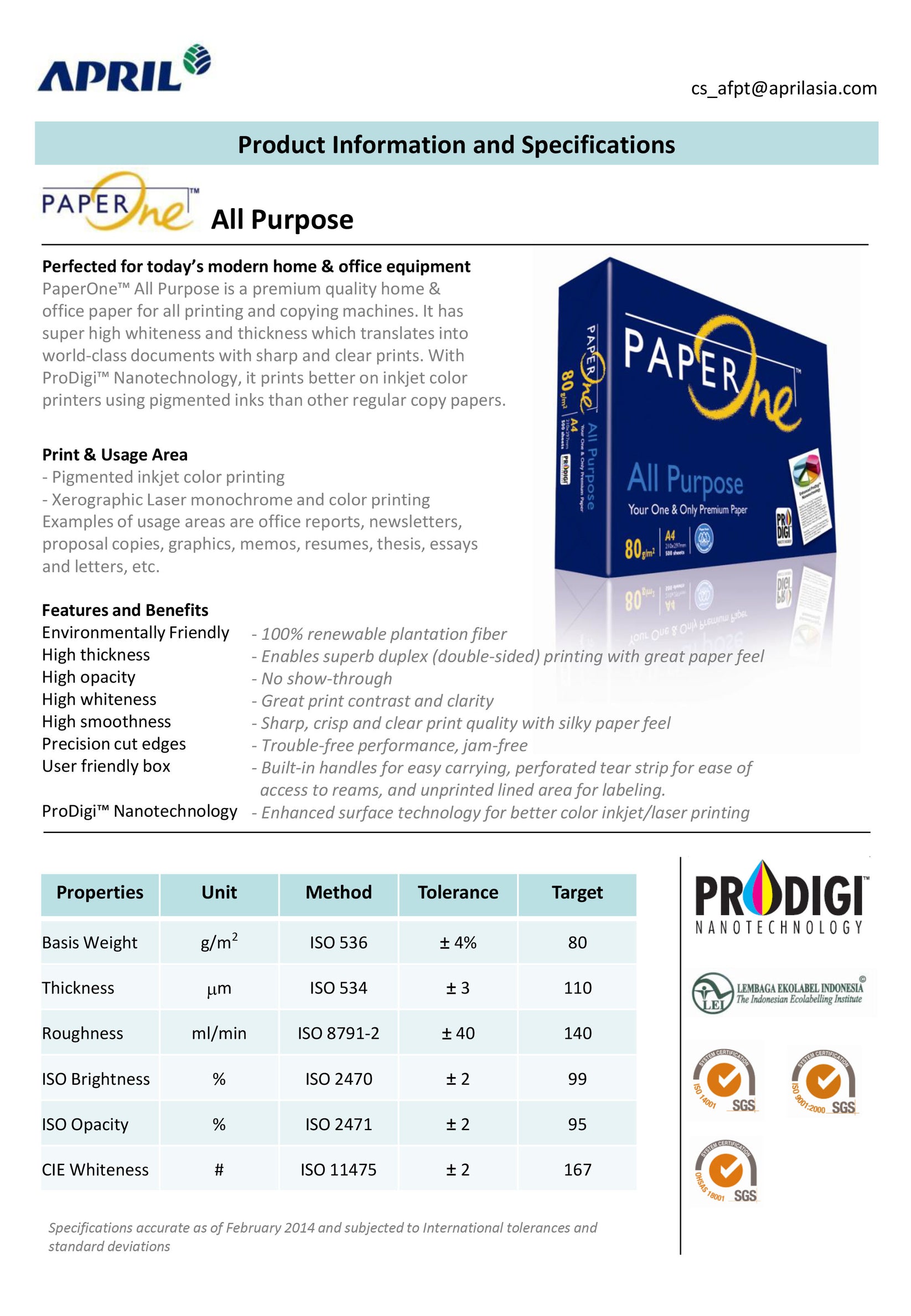 PaperOne All Purpose Photocopy Paper – Stationery Online KW