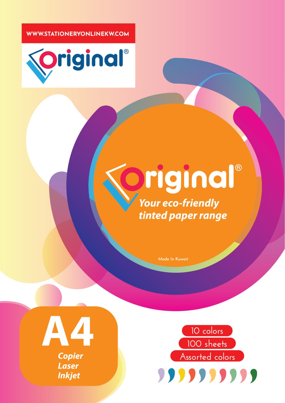 Original Premium Color Photocopy Paper, 100 & 250 Sheets, 80 gsm, 10 A ...